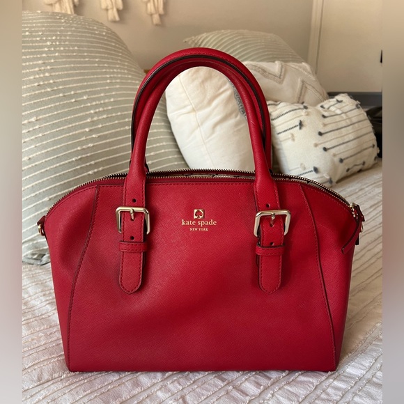 kate spade | Bags | Kate Spade Iconic Red Buckle Bag | Poshmark